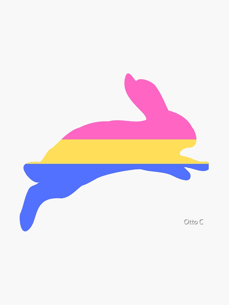 "Pansexual Pride Rabbit LGBTQ" Sticker by RadicalRylie | Redbubble