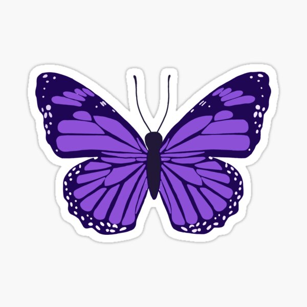 "Purple Butterfly" Sticker by shiny-stickers | Redbubble