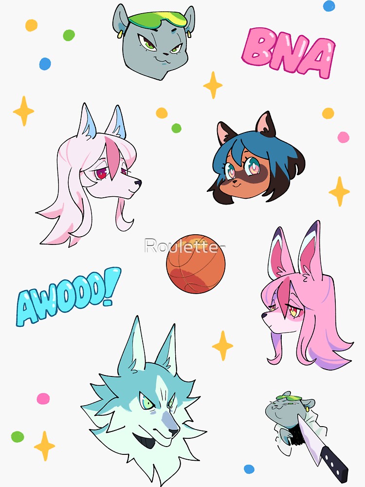 "BNA sticker set " Sticker for Sale by Roulette- | Redbubble