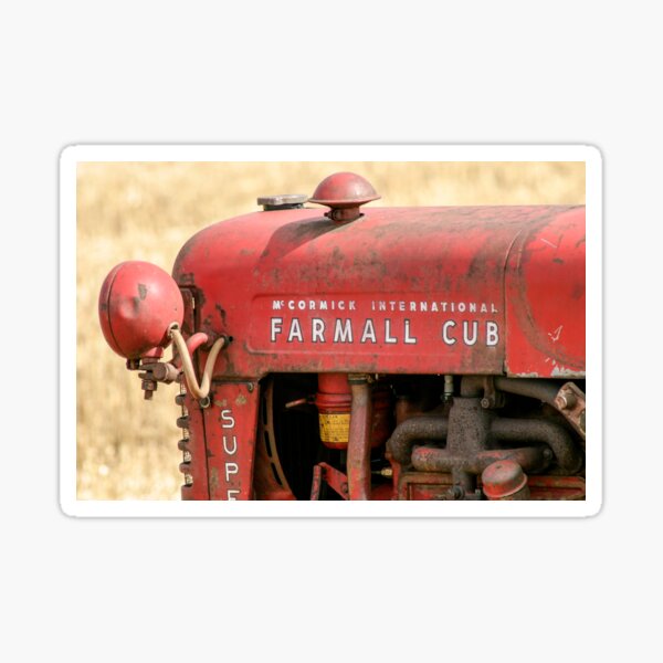 Sticker for Sale avec l'œuvre « Tracteur Farmall Cub Super Vintage » de ...