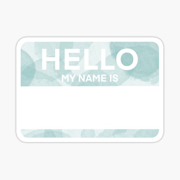 "Textured Light Blue Hello Tag" Sticker for Sale by hopejoyx | Redbubble