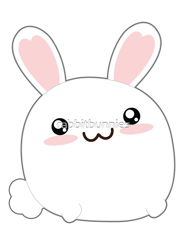 "Fat Kawaii Bunny" Stickers by rabbitbunnies | Redbubble