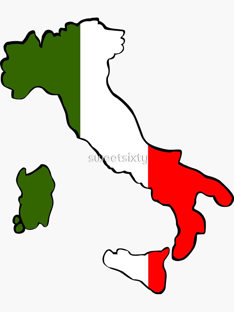 "Map of Italy" Sticker for Sale by sweetsixty | Redbubble