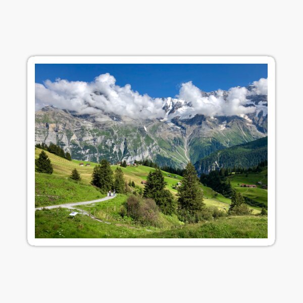 "Interlaken Mountains 5 - Switzerland" Sticker by neurosci | Redbubble