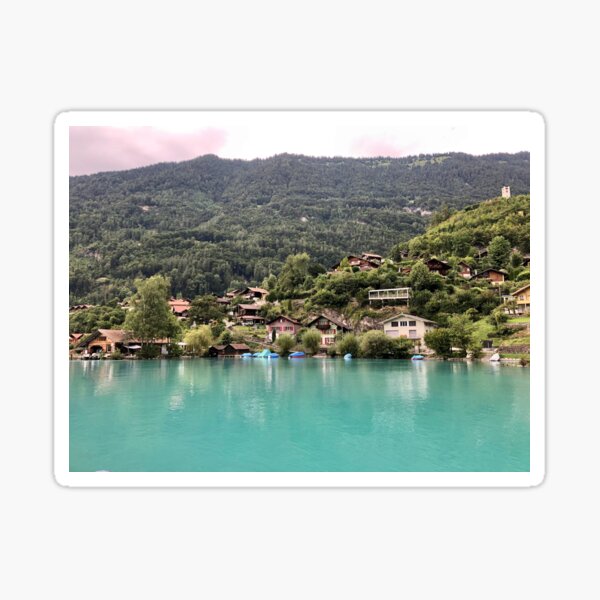 "Interlaken Lake - Switzerland" Sticker by neurosci | Redbubble
