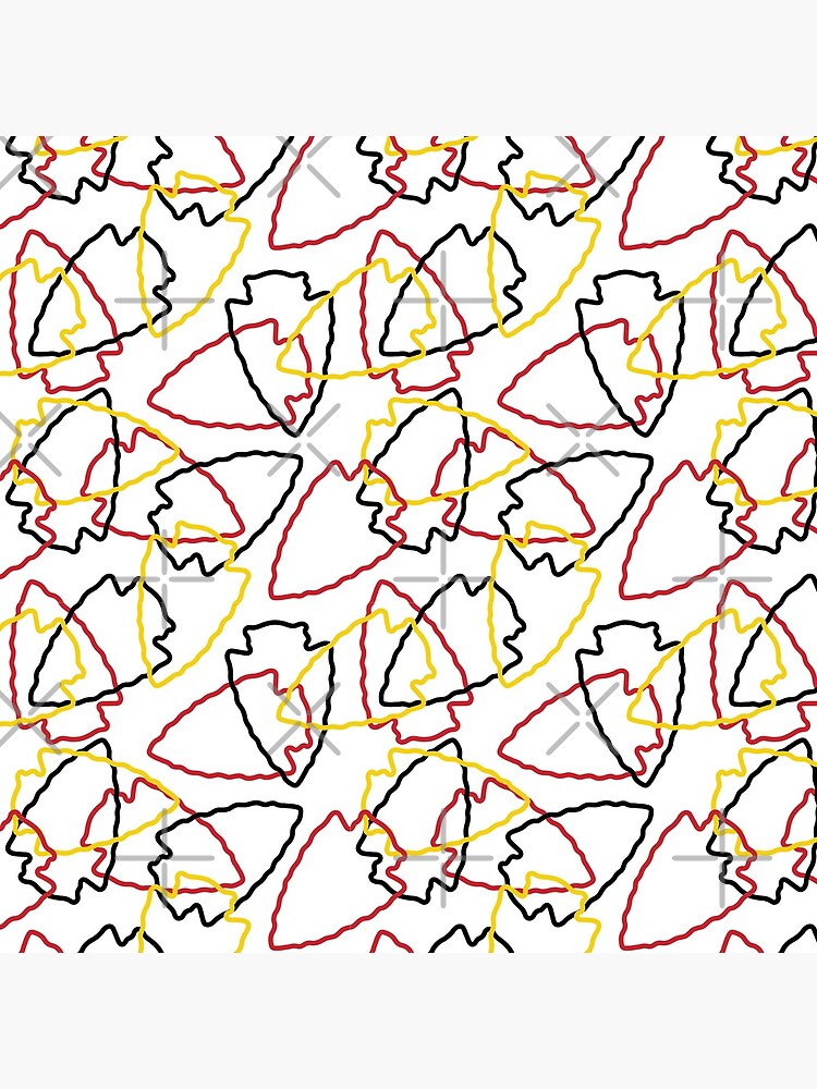 "Chiefs Arrowhead Pattern on White" Canvas Print for Sale by ...