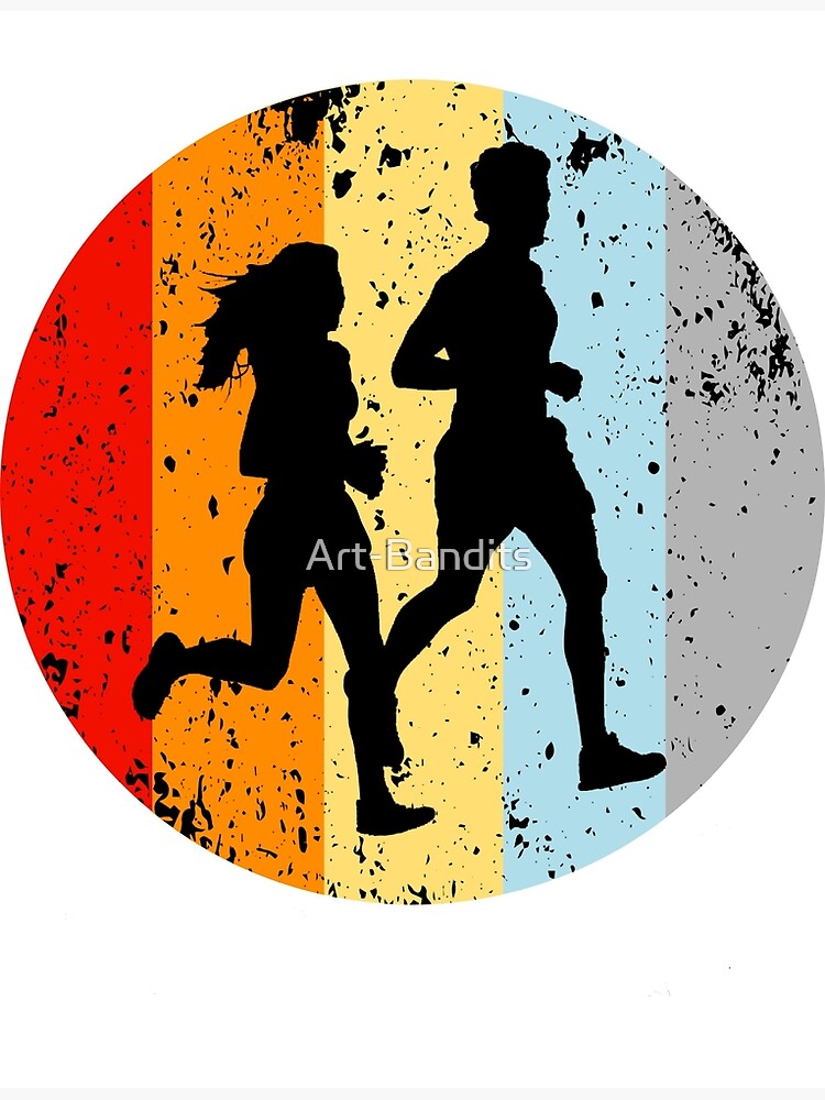 "Running Couple" Poster for Sale by Art-Bandits | Redbubble