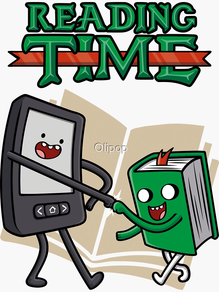 "Reading Time" Sticker by Olipop | Redbubble
