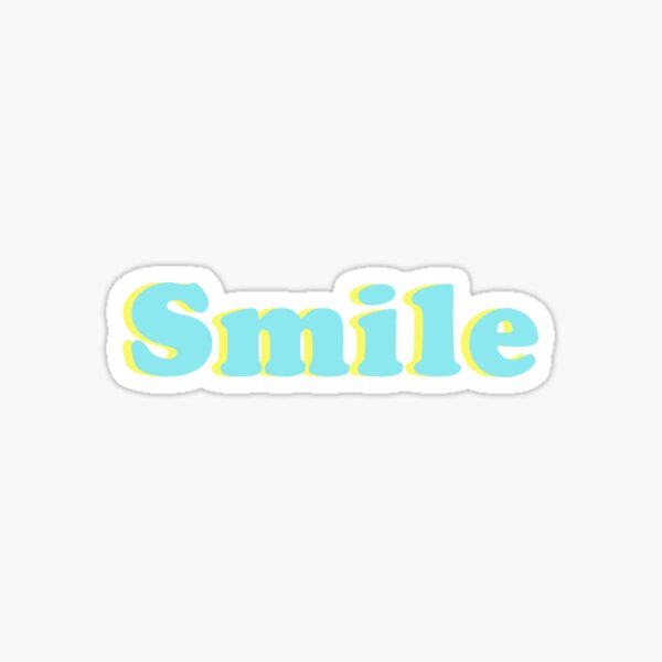 "Smile Light Blue" Sticker by shirstickers | Redbubble