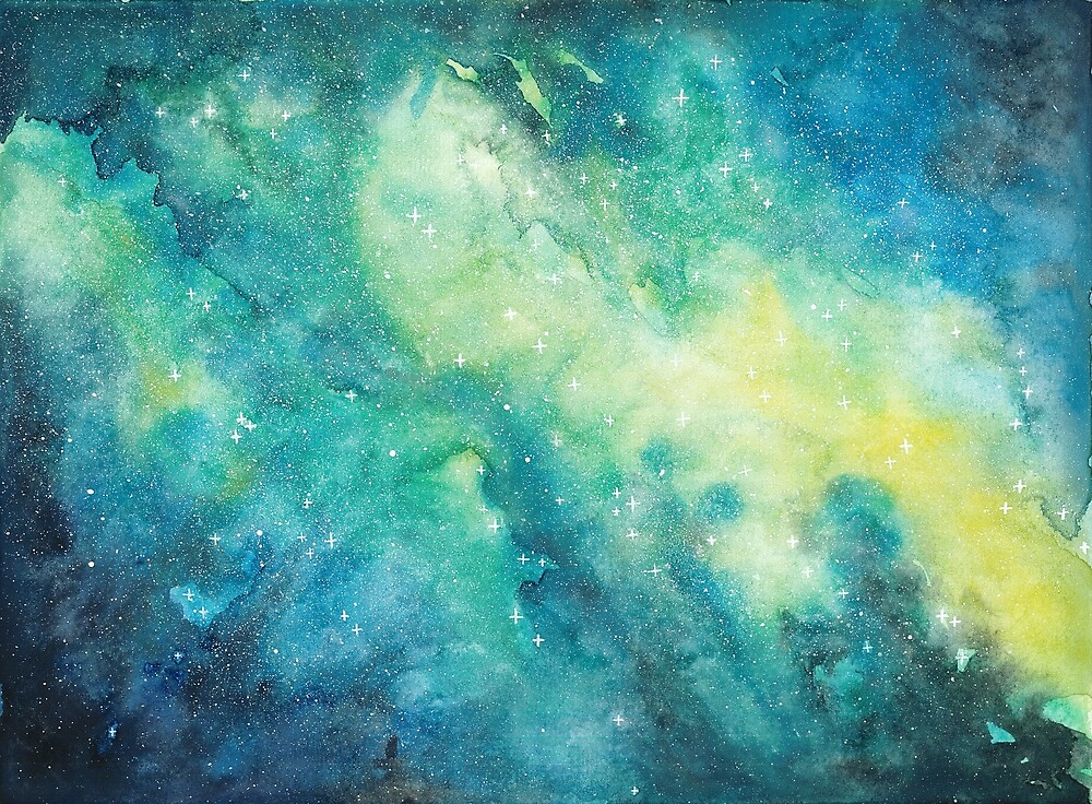 "Watercolor Nebula" by Csilla Horváth | Redbubble