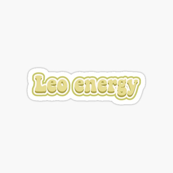 "Leo energy" Sticker for Sale by crazyboltshop | Redbubble