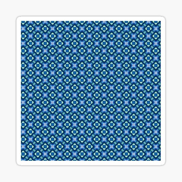 "Trendy blue pattern fabric" Sticker by glitchman2 | Redbubble