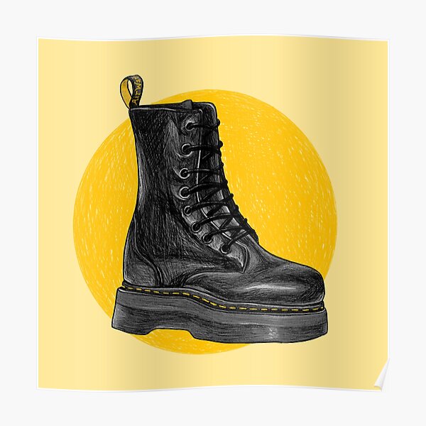 "Dr. Martens Boot " Poster by easchoonover | Redbubble