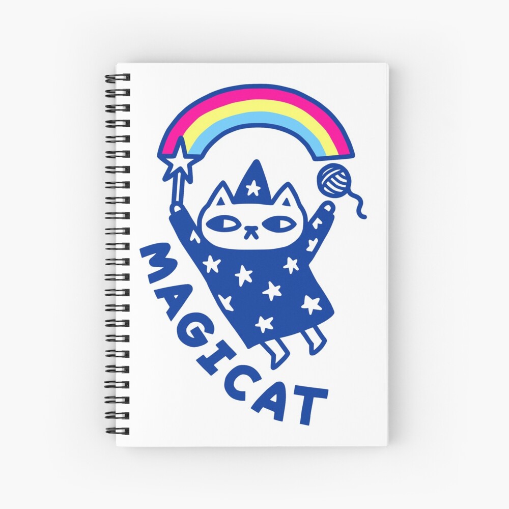 "MAGICAT" Spiral Notebook for Sale by obinsun | Redbubble