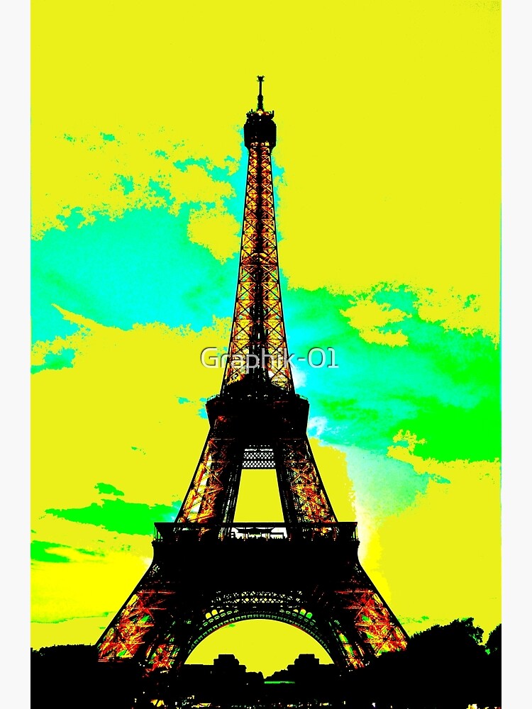 Lámina fotográfica «Arte en la ciudad, imagen en cuerpo completo de la torre Eiffel su tamaño es ...