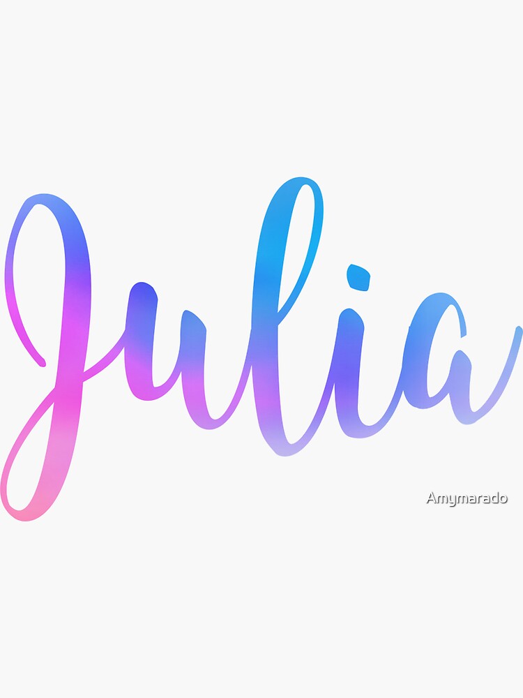 "Julia" Sticker for Sale by Amymarado | Redbubble