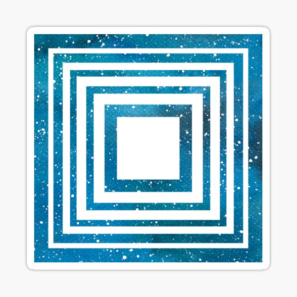 "Galaxy Square Geometric Pattern - Blue Palette" Sticker for Sale by ...