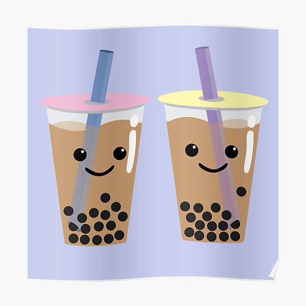 "Bubble Tea Friends" Poster by s-abramson | Redbubble