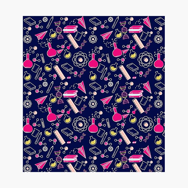 "girly science Pink science teachers mask" Photographic Print by ...