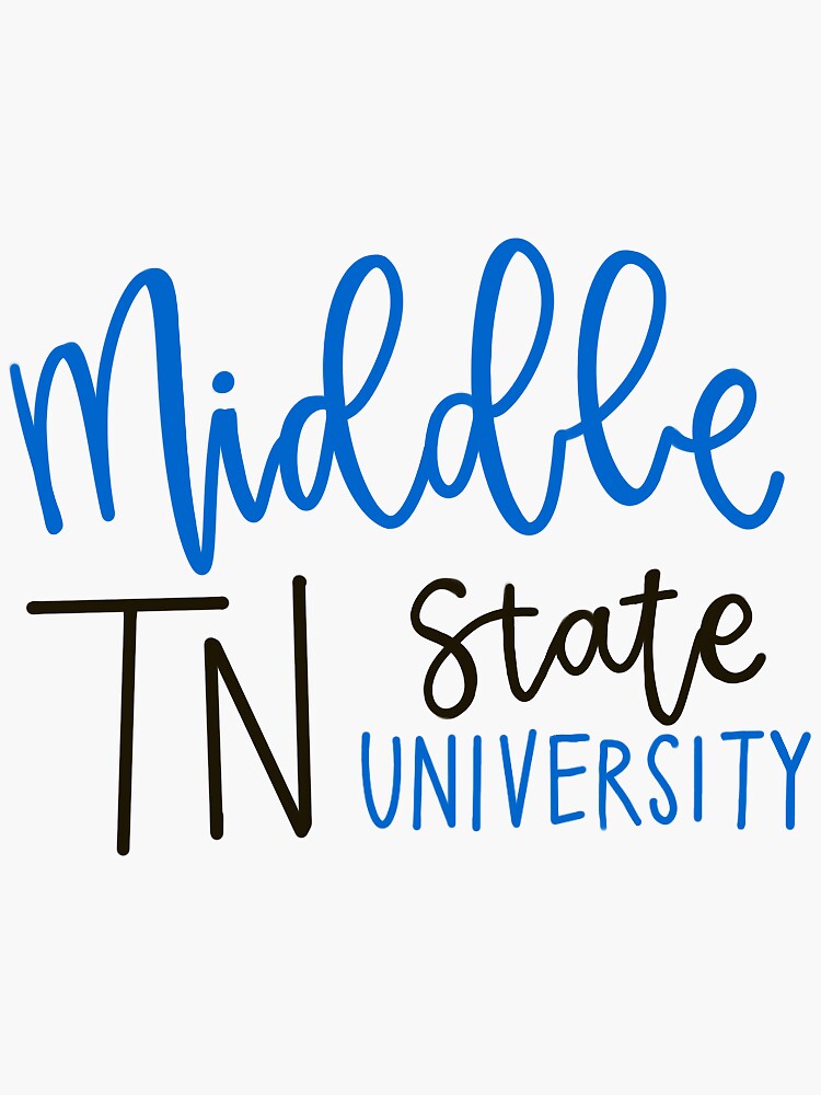 "Middle Tennessee State University " Sticker for Sale by Alliawhitley3 ...