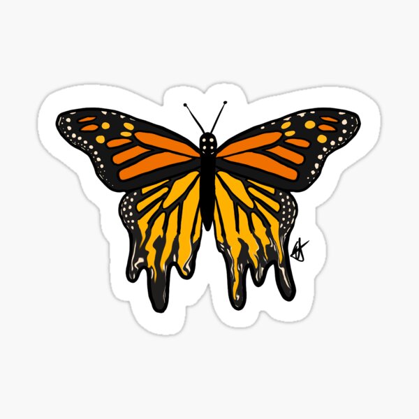 "Melting Butterfly" Sticker by Blueorchids | Redbubble