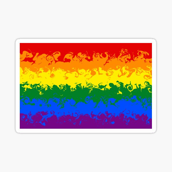 "Rainbow Pride Swirl Flag" Sticker by AceLlama | Redbubble