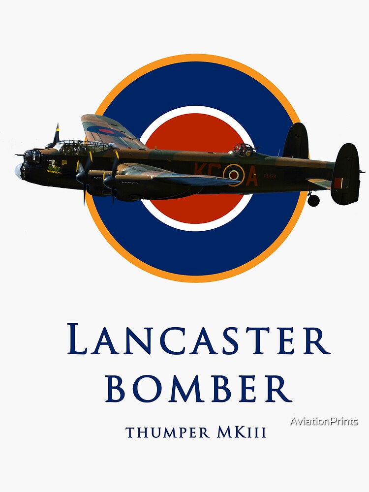 "Lancaster bomber logo" Sticker for Sale by AviationPrints | Redbubble