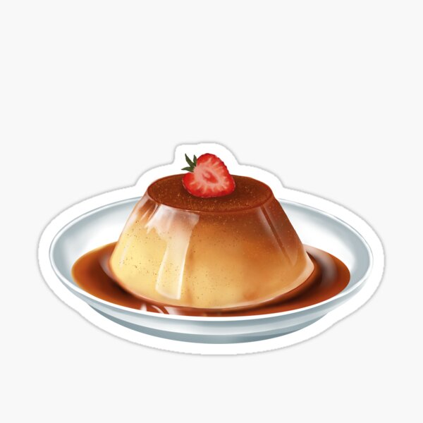 "Strawberry Flan" Sticker for Sale by creationwitch | Redbubble