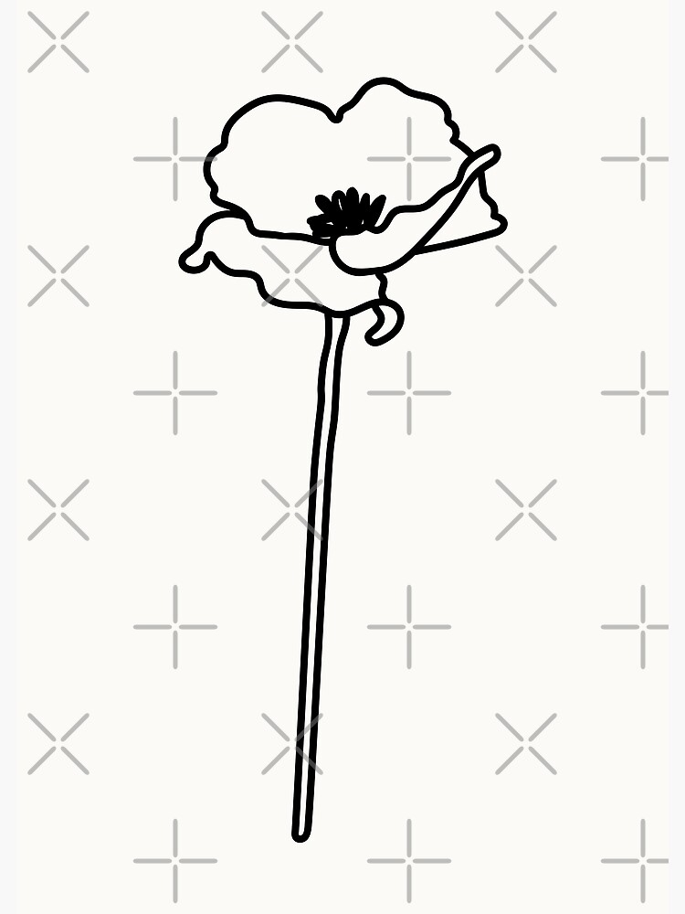 "Poppy - One line drawing" Art Print for Sale by evamartinelli | Redbubble