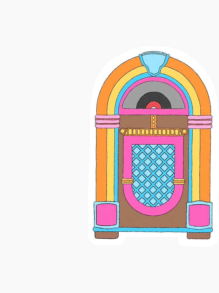 "Colorful Juke Box " Sticker by hanbowden | Redbubble