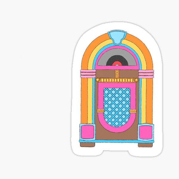 "Colorful Juke Box " Sticker by hanbowden | Redbubble