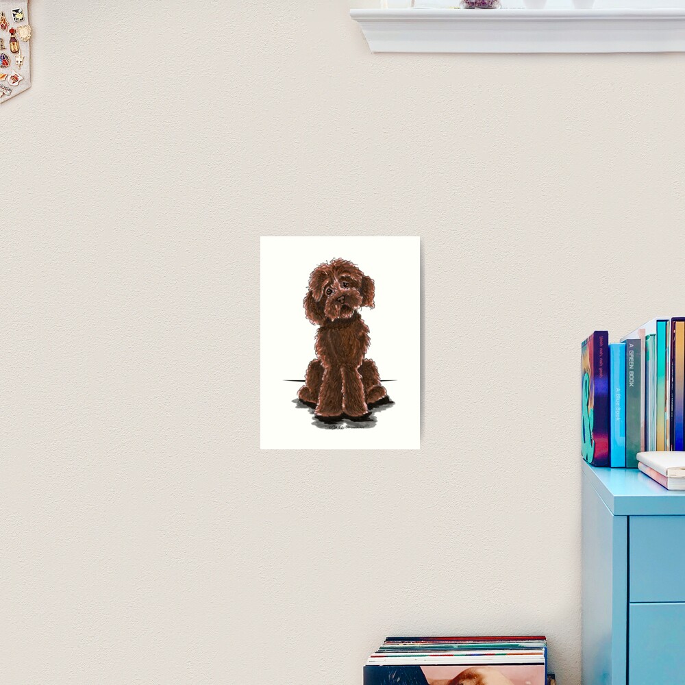 "Chocolate Labradoodle" Art Print for Sale by offleashart | Redbubble