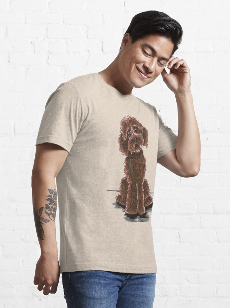 "Chocolate Labradoodle" T-shirt for Sale by offleashart | Redbubble ...