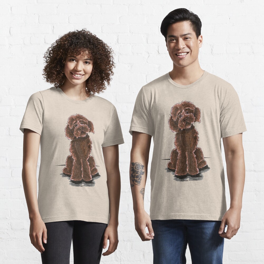 "Chocolate Labradoodle" T-shirt for Sale by offleashart | Redbubble ...