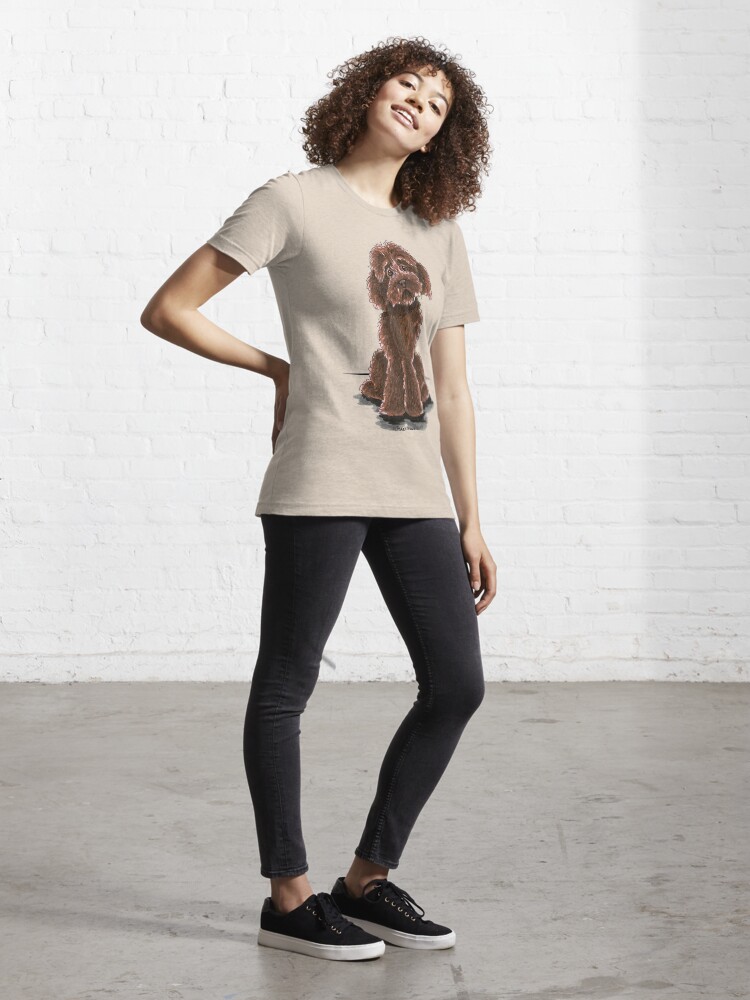 "Chocolate Labradoodle" T-shirt for Sale by offleashart | Redbubble ...