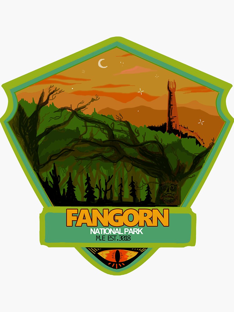"Fangorn Forest National Park" Sticker for Sale by jodiemay8 | Redbubble