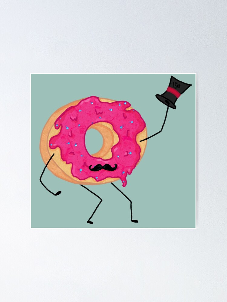 "Dancing Donut" Poster for Sale by Lhollowaydesign | Redbubble