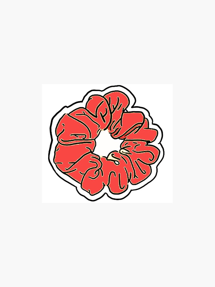 "Red Scrunchie" Sticker for Sale by piperdooley | Redbubble