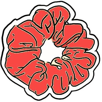 "Red Scrunchie" Sticker for Sale by piperdooley | Redbubble
