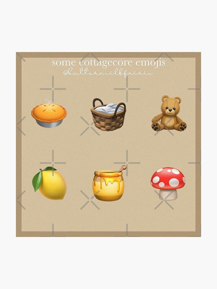 "Cottagecore Aesthetic Emojis" Sticker by ColorfulUDT | Redbubble