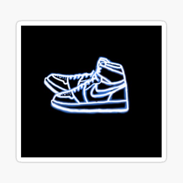 "neon blue sneaker" Sticker for Sale by Gargikapa | Redbubble