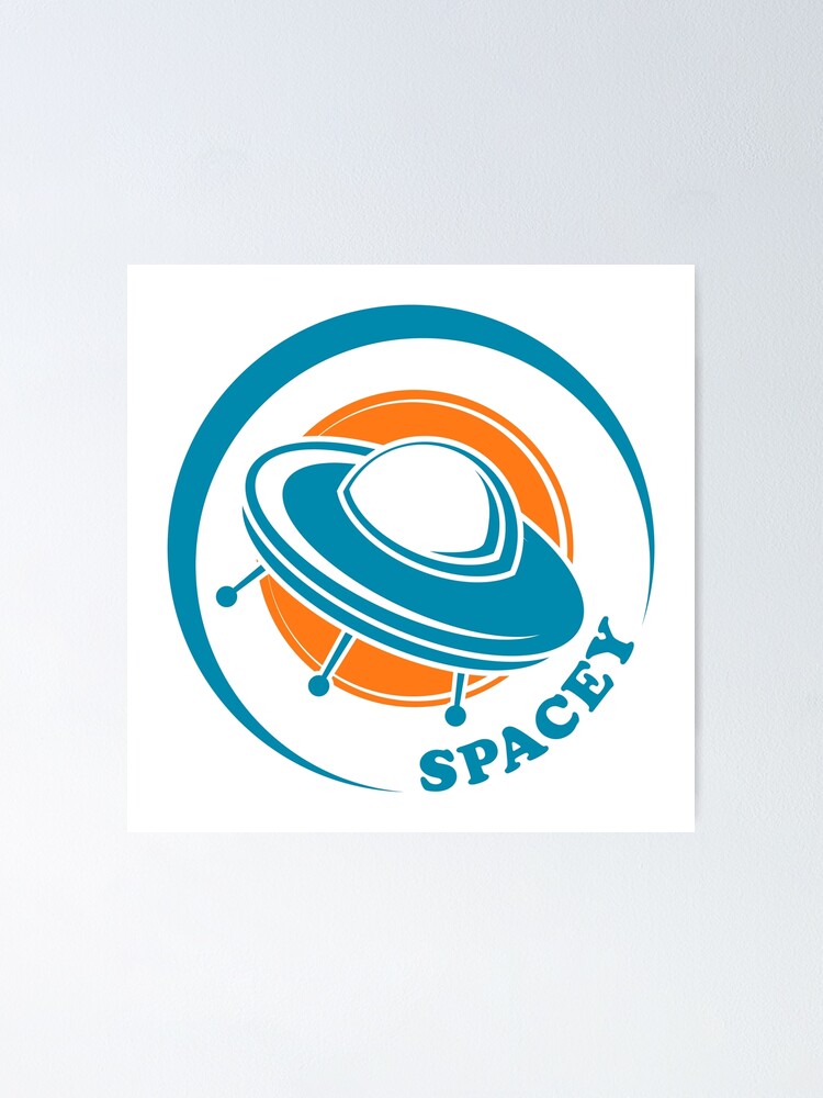 "Retro Design of Flying Saucer Spacey Logo" Poster for Sale by terra ...