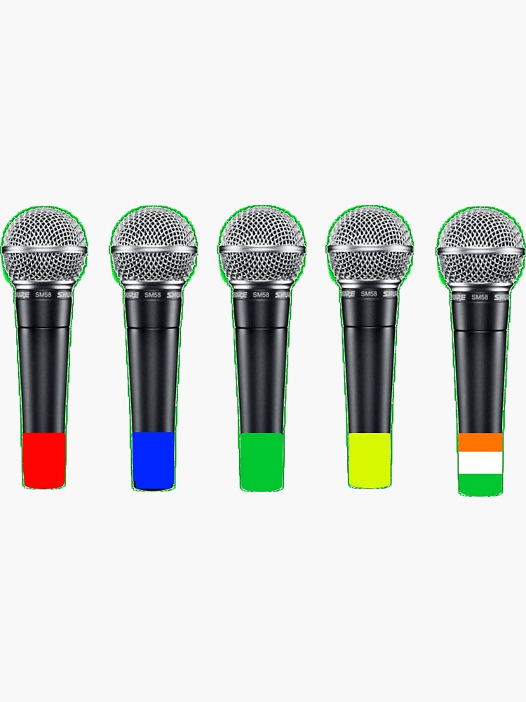 Pegatina «Colores de micrófono 1D» de jmarusic | Redbubble