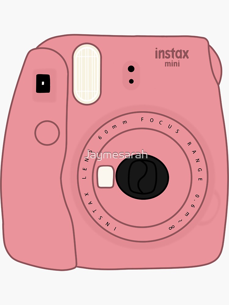 "Pink Polaroid camera" Sticker for Sale by Jaymesarah | Redbubble
