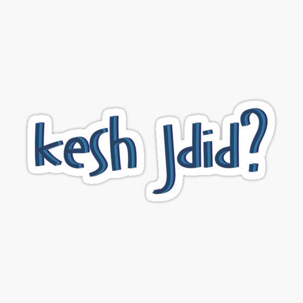 "kesh jdid?" Sticker for Sale by mimibounar | Redbubble