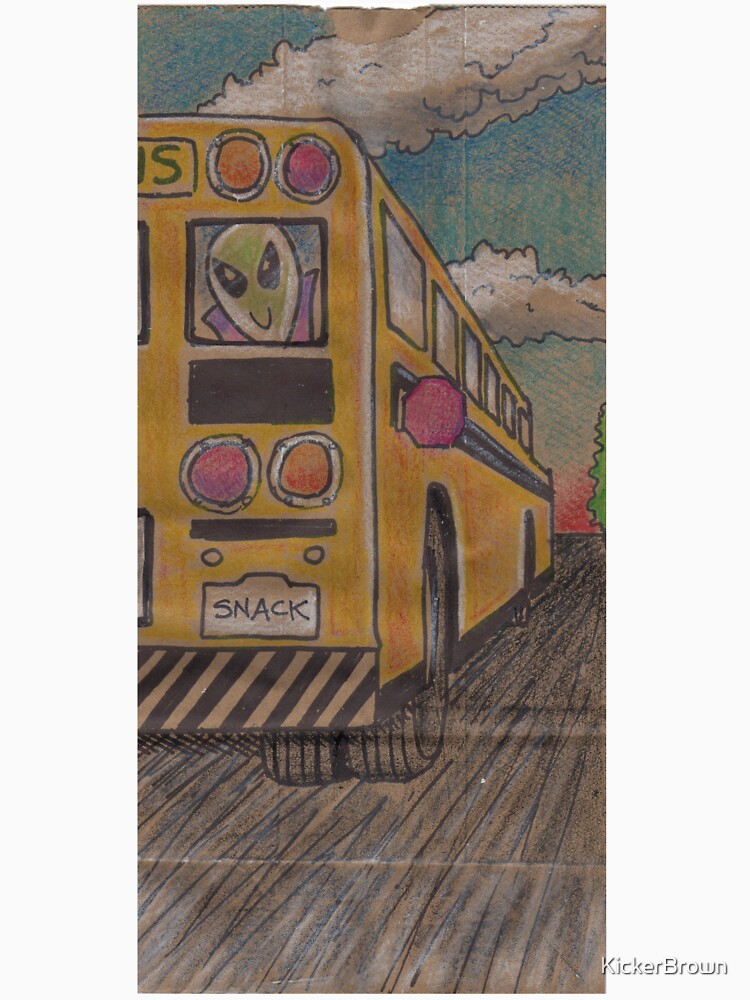 "Alien School Bus" T-shirt for Sale by KickerBrown | Redbubble | alien ...