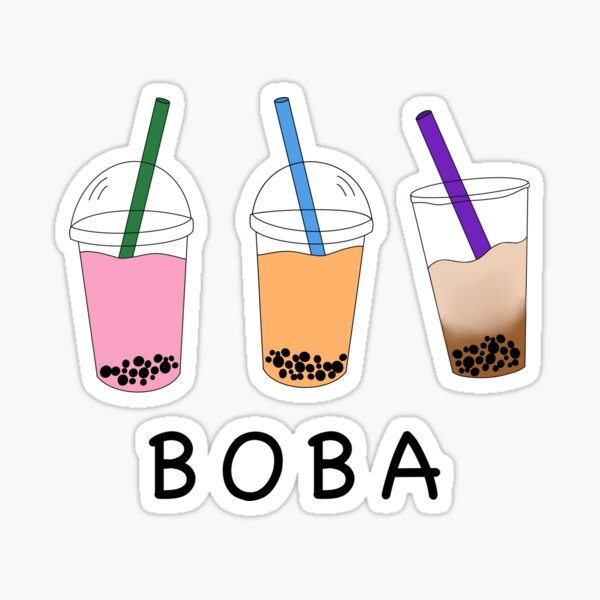 "Boba - Bubble Tea " Sticker by Shoomoodle | Redbubble