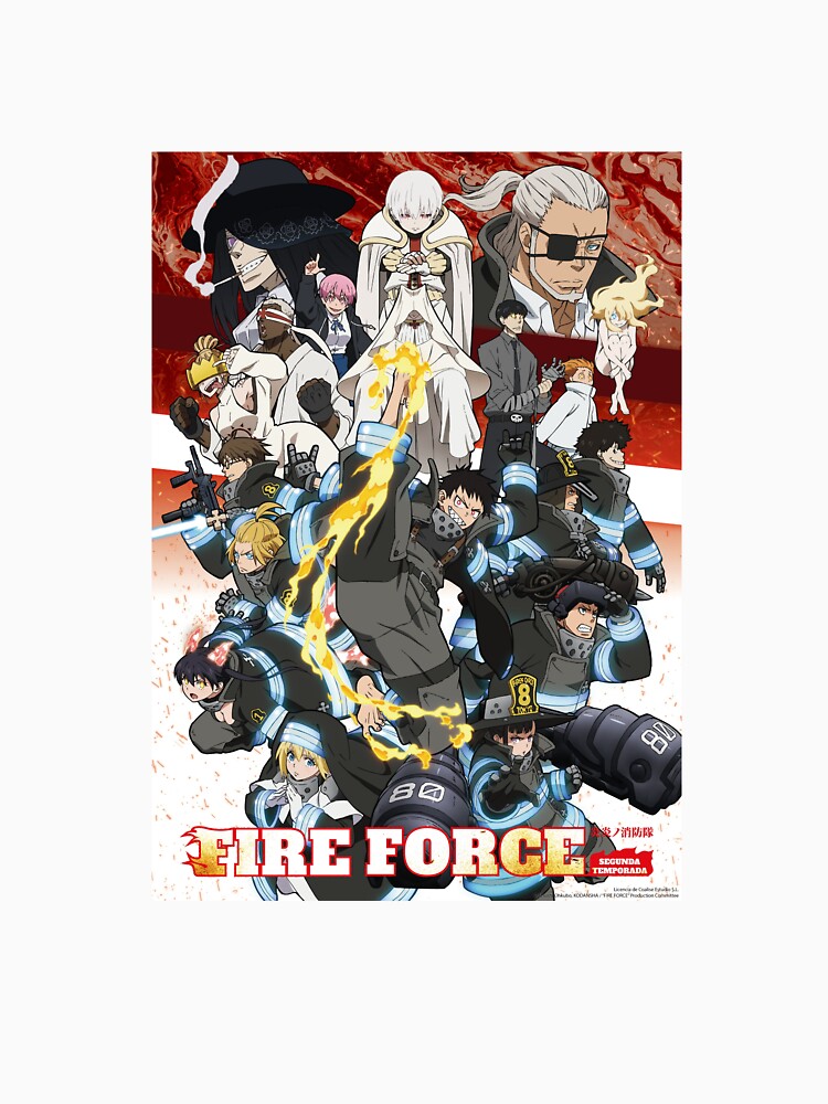 "Fire Force Design " T-shirt for Sale by shigurui7 | Redbubble | fire ...