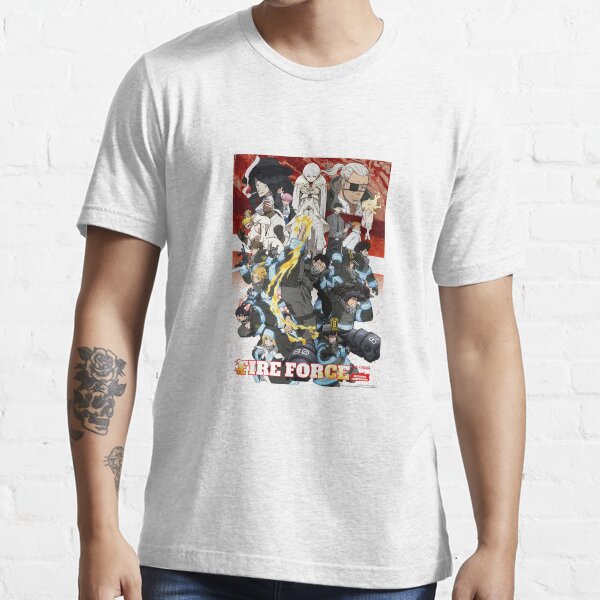 "Fire Force Design " T-shirt for Sale by shigurui7 | Redbubble | fire ...