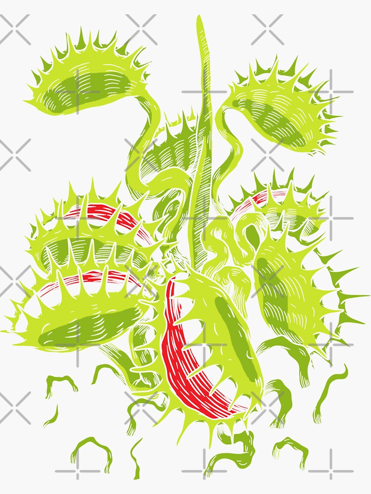 "Carnivorous Plant Venus Fly Trap Lover Botanical" Sticker by FY83 ...
